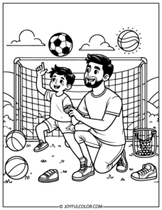 Happy Father's Day Coloring Pages for Kids - FREE PDF DOWNLOAD