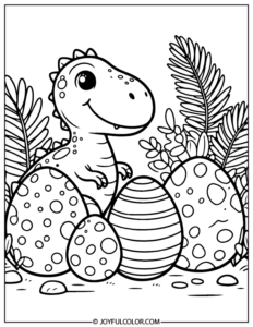 Printable Dinosaur Eggs Coloring Pages For FREE Download