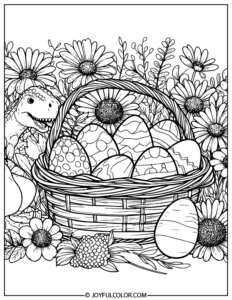Printable Dinosaur Eggs Coloring Pages For FREE Download