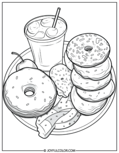 FREE Printable Snacks Coloring Pages for Kids and Adults