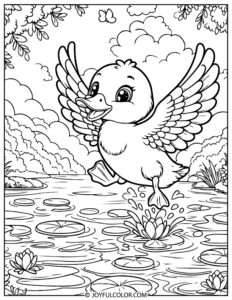 20 FREE Duck Coloring Pages Printable for All Ages!