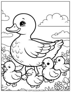 20 FREE Duck Coloring Pages Printable for All Ages!