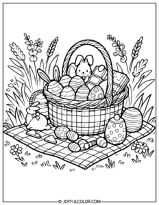20 Easter Basket Coloring Pages- FREE & Printable!