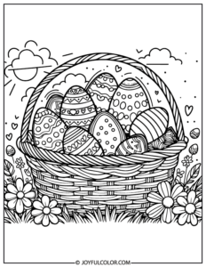 20 Easter Basket Coloring Pages- FREE & Printable!