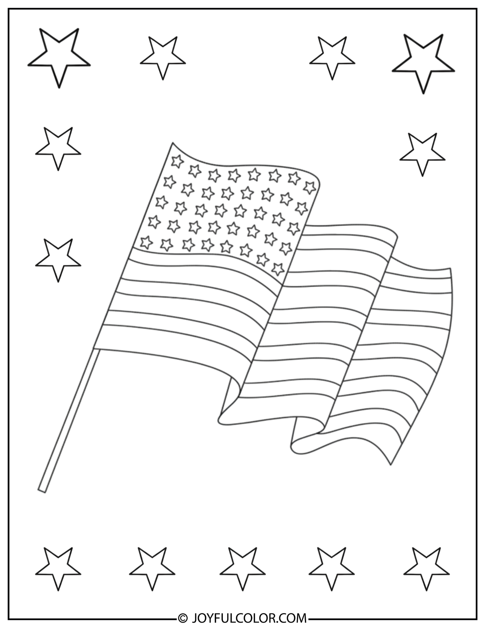 American Flag Coloring Pages: 20+ Free Printable Sheets for Kids