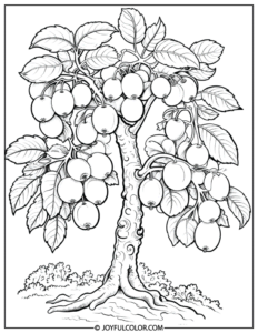 Fruit Tree Coloring Pages - Easy To Print & FREE Download!