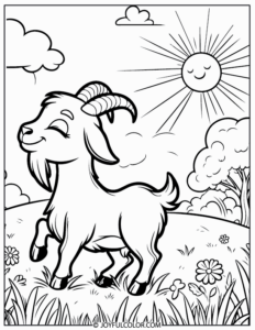 20 Goat Coloring Pages Printable for Free Download
