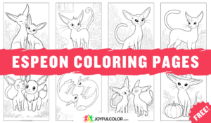 Espeon Coloring Pages: 30 FREE Printable Sheets for All Ages