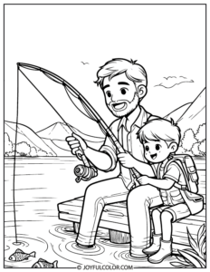 Happy Father's Day Coloring Pages for Kids - FREE PDF DOWNLOAD