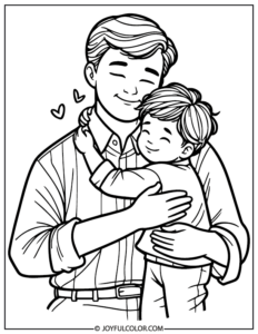 Happy Father's Day Coloring Pages for Kids - FREE PDF DOWNLOAD
