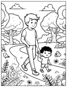 Happy Father's Day Coloring Pages for Kids - FREE PDF DOWNLOAD