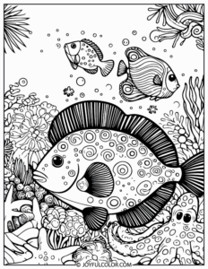 20 Fish Coloring Pages You'll Love - FREE & Printable