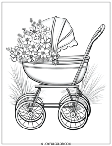 20 FREE Printable Baby Stroller Coloring Pages for Kids