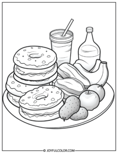 FREE Printable Snacks Coloring Pages for Kids and Adults