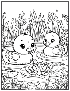 20 FREE Duck Coloring Pages Printable for All Ages!