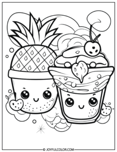 Kawaii Summer Coloring Pages - Easy To Print & FREE Download!