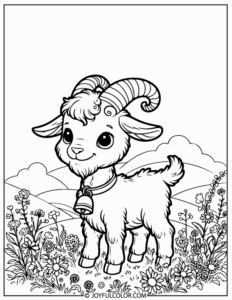 20 Goat Coloring Pages Printable for Free Download