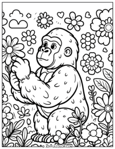 20 Gorilla Coloring Pages FREE PDF Printable