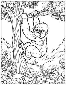 20 Gorilla Coloring Pages FREE PDF Printable