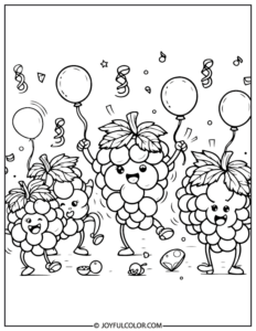 20 FREE Printable Grapes Coloring Pages Free Download