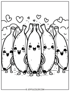 20 Cute Banana Coloring Pages Printable for FREE Download