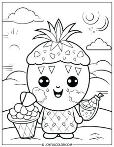 Kawaii Summer Coloring Pages - Easy To Print & FREE Download!