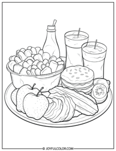 FREE Printable Snacks Coloring Pages for Kids and Adults
