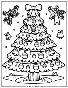 20 Christmas Tree Coloring Pages - Free & Printable!
