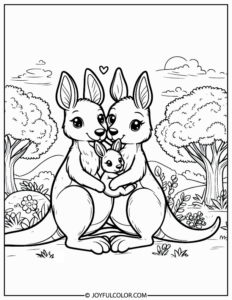 20 FREE Printable Adorable Kangaroo Coloring Pages for All Ages