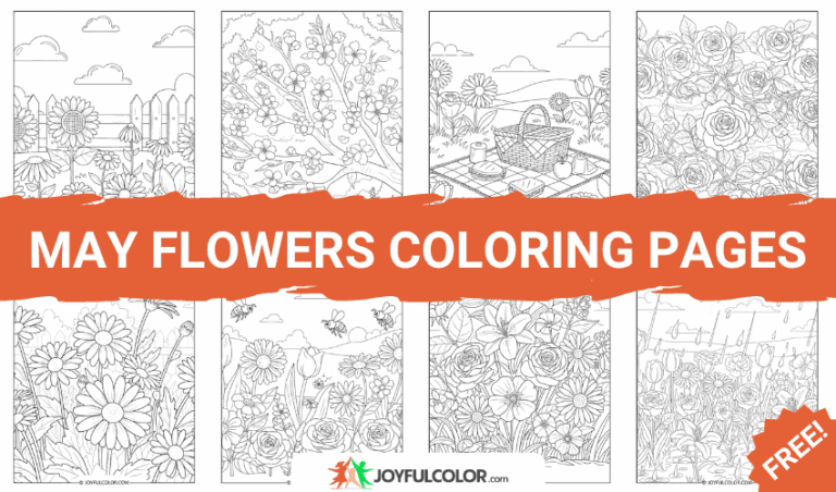 40+ May Flowers Coloring Pages – FREE Printable Spring Sheets for ...