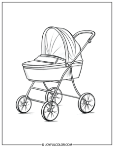 20 FREE Printable Baby Stroller Coloring Pages for Kids