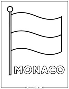 Monaco Flag Coloring Page – FREE Printable Coloring Sheet!