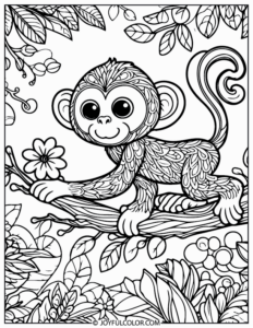 20 FREE Printable Monkey Coloring Pages - Download & Enjoy!