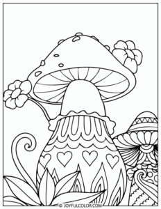20+ Amazing Printable Mushroom Coloring Pages (All FREE!)
