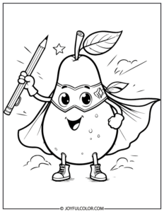 20 Pears Coloring Pages Printable for FREE Download