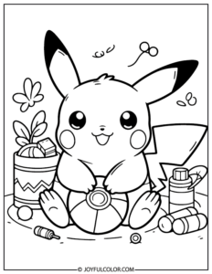 20 Pikachu Coloring Page Printable PDF to Download & Enjoy!