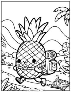20 Pineapple Coloring Page Printable for FREE Download