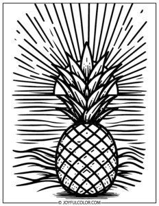 20 Pineapple Coloring Page Printable for FREE Download