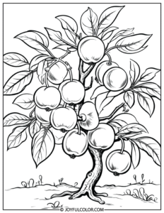 Fruit Tree Coloring Pages - Easy To Print & FREE Download!