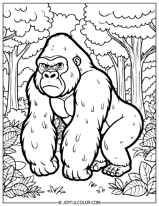 20 Gorilla Coloring Pages FREE PDF Printable