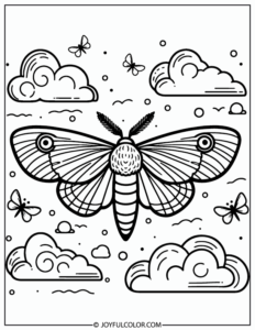 20 Printable Moth Coloring Pages Free for Kids and Adults