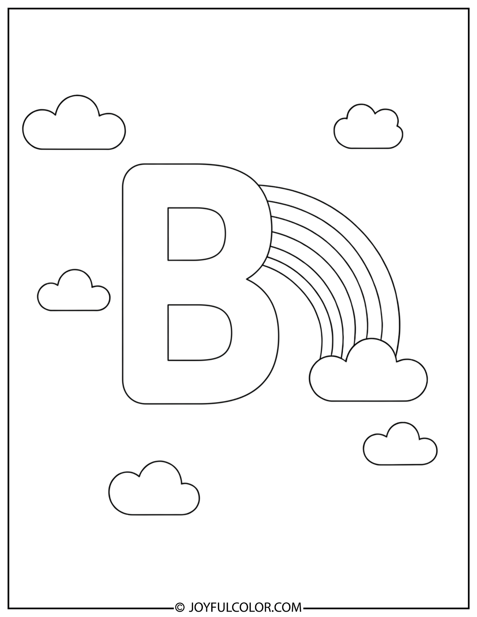 Letter B Coloring Pages: Free Printable Worksheets for Preschoolers