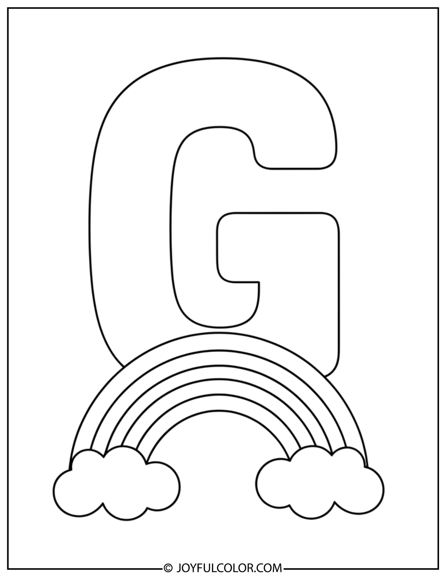 Letter G Coloring Pages Collection - FREE Printable Sheets for Kids