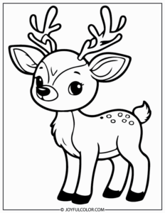 20 Cute Reindeer Coloring Pages Printable for FREE Download