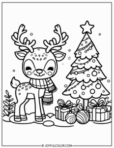 20 Cute Reindeer Coloring Pages Printable for FREE Download