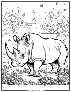 20 Amazing Rhino Coloring Pages FREE PDF Printable