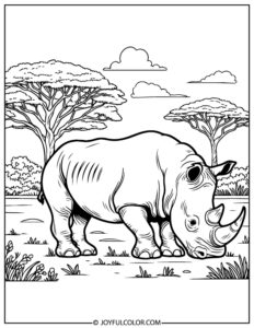 20 Amazing Rhino Coloring Pages FREE PDF Printable