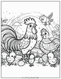 20 FREE Printable Rooster Coloring Pages for All Ages!