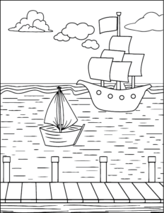 Printable Ship Coloring Pages - FREE Download