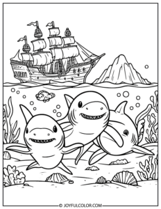 Shark Coloring Pages Printable FREE Download for All Ages!